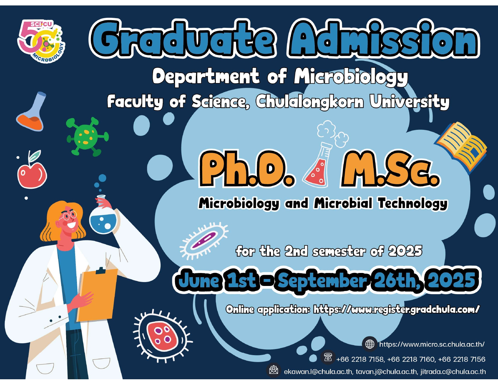 Ph.D. & M.Sc. Graduate Admission 2nd Semester 2025 - Microbiology